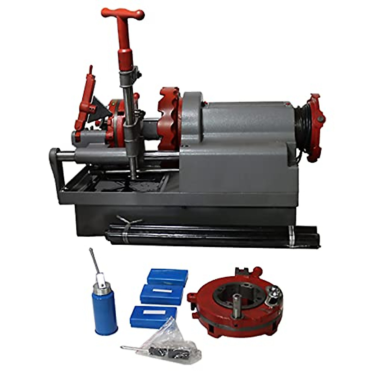 TECHTONGDA Electric Pipe Threader Threading Machine Threading Cutter 110V with 1/2"-3" Capacity for Installing and Building Industries