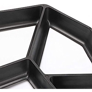 VanSmaGo 4Packs Concrete Molds and Forms,Walk Path Maker Walkway Stone Molding Paving Pavement Stepping Stone Outdoor Paver Cement Mold for Patio, Lawn & Garden