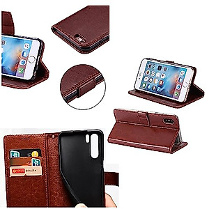 Generic Leather Shell for Motorola ThinkPhone Protective Cover, Holster Stand Case, Wallet Phone case with[Cash and Card Slots],Magnetic Cover for Motorola ThinkPhone (6,6") - Black-HZFM