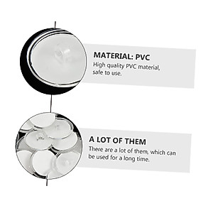 GREENADSCAPE 50 Pcs Ceiling Disc Sticky Ceiling Hook Hanger Punch- Wall Hooks Rack Practical Suction Cup Hooks Wall Mounted Clothes Hanger Poster Hanger No Convenient Hooks Sucker Shelf PVC