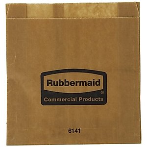 Rubbermaid Commercial Wax Paper Bags, Sanitary Napkin Disposal Bags, Feminine Hygiene liners, Pack of 250