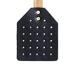 Heavy Duty Leather Fly Swatters Indoor/Outdoor – Pest Control Heavy Duty Fly swatters Made in USA by Amish Leather Craftsman Kills Bugs and Insects… (BLK)