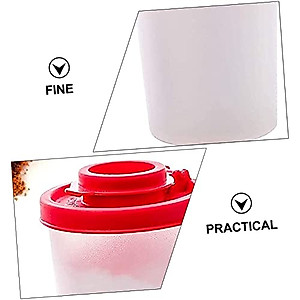 FUOYLOO Container 2pcs Shaker Plastic Containers Clear Container Clear Plastic Container Plastic Container Organizer Sugar Container Outdoor Seasoning Jars Containers Metal