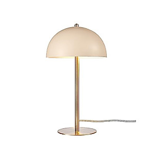 Globe Electric 52332 15" Desk Lamp, Matte Pink, Matte Brass Accents, in-Line On/Off Rocker Switch