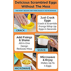 Microwave Scrambled Egg & Omelette Cooker, Fast, Delicious Microwaveable Eggs- As Seen On TV
