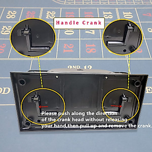 SANZHENG Card Shuffler 2 Deck, Playing Card Shuffler Manual for UNO Blackjack Texas Holdem Poker Home Card Games, Hand Cranked Card Shuffling Machine (Black)