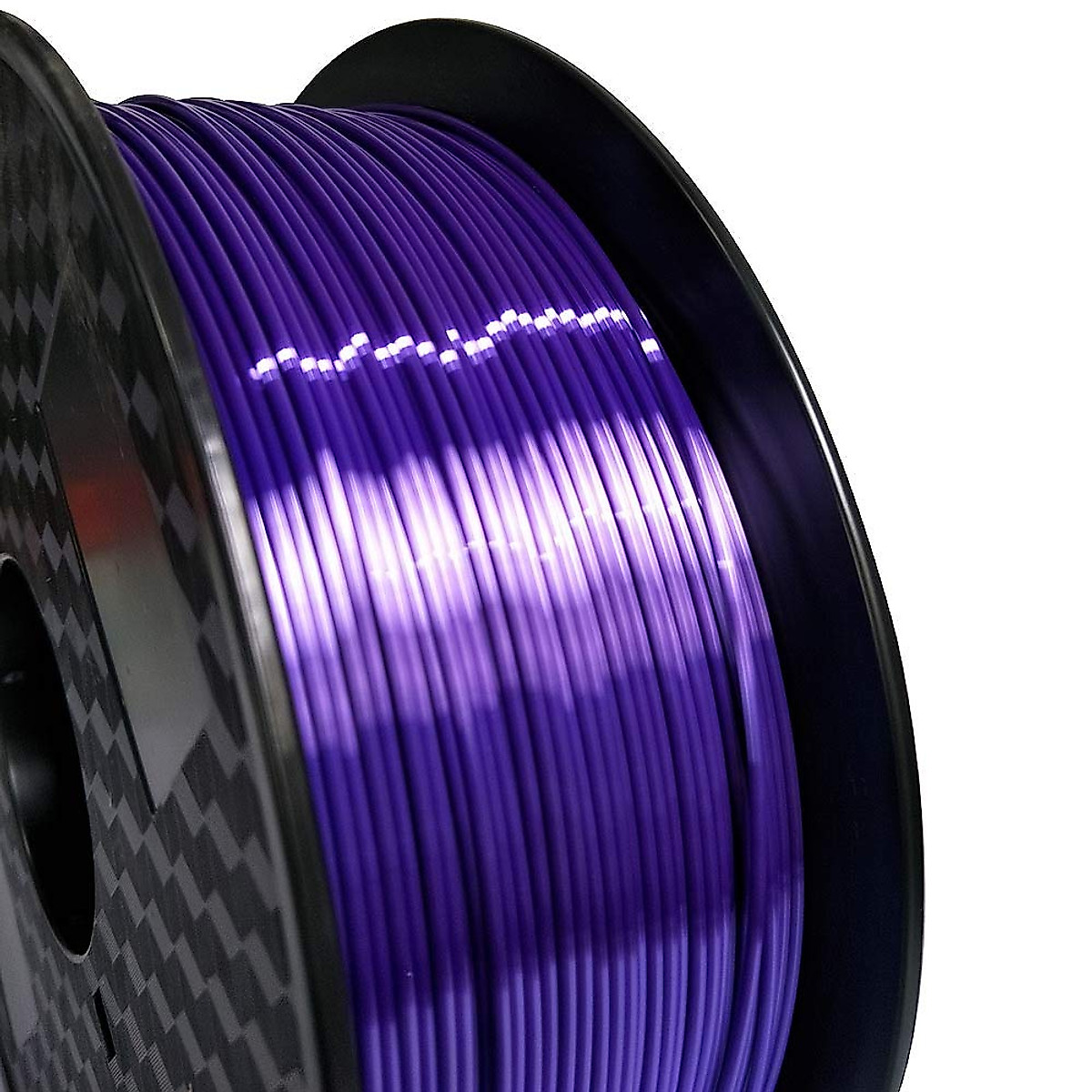 Silk Purple PLA 1.75mm 3D Printer Filament 1KG (2.2 LBS) Silky Shiny Purple 3D Printing Material Metallic Dark Violet Purple Color HZST3D