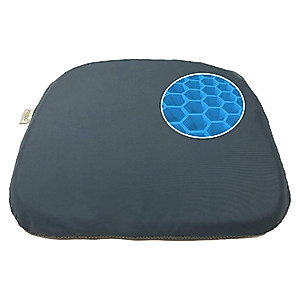 Yogibo Cushibo Gel Seat Cushion for Long Sitting Pressure Relief, Office Desk Chair, Computer, Car, Meditation, Floor Seating Pad, Non-Slip, Indoor and Outdoor, Water Resistant Cover, Dark Grey
