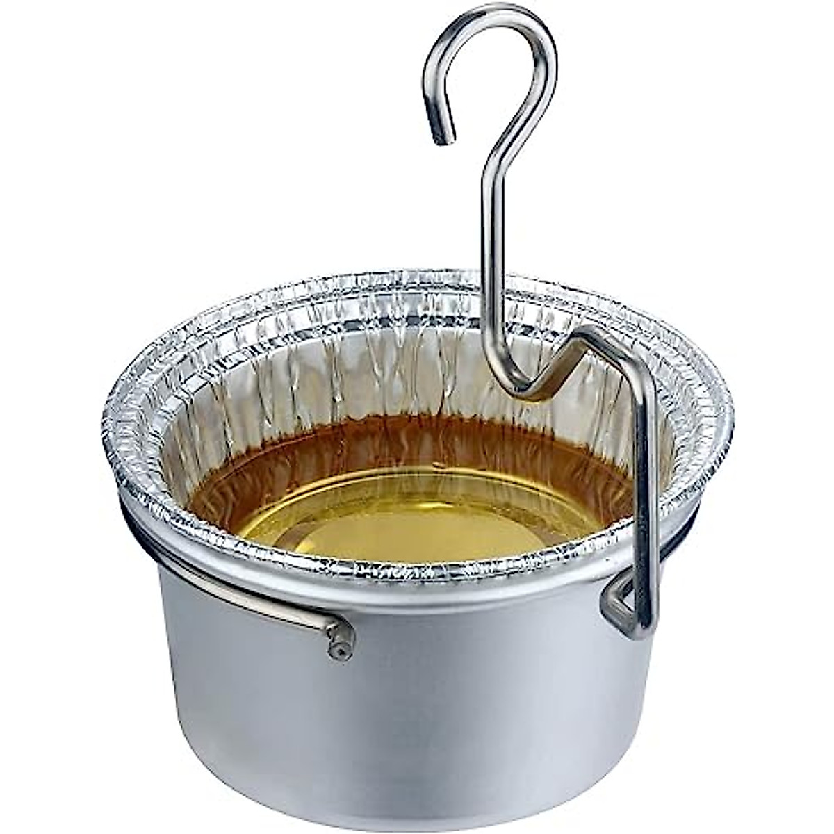 HAO HELPER Grill Grease Tray with Clip for Char-Broil/Kenmore Outdoor Grills and Other Similar Grills,Grease Catcher,Grease Tray for Gas Grill,Grease Bucket with Disposable Foil Liners (10 Pack)