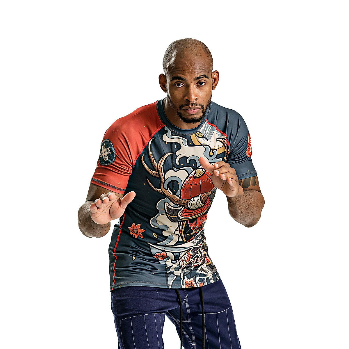 Ronin Brand Oni Bushi Rash Guard (Med) Red