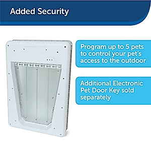 PetSafe NEVER RUST Electronic Pet Door - Automatic Dog and Cat Door - For Large Pets - Pets up to 100 lb