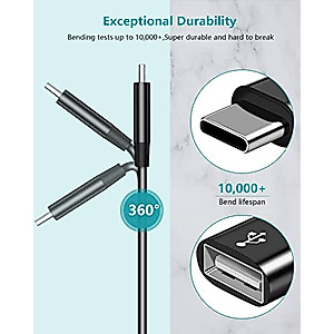 USB C to USB Adapter with Type C Charging, 2 in 1 Type C 3.0 OTG Splitter with 60W PD Fast Charge Compatible for Galaxy S23 S22 S21 S20 S20+ Note 20/10,Switch,LG V40 V30 G8, Pixel4 XL,Google TV 2020