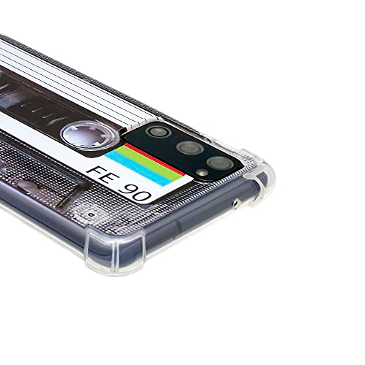 FAteamll Case for Galaxy S20 FE 5G,with Reinforced Corners TPU Soft Bumper Retro Cassette Tape Case Compatible with Samsung Galaxy S20 FE 5G