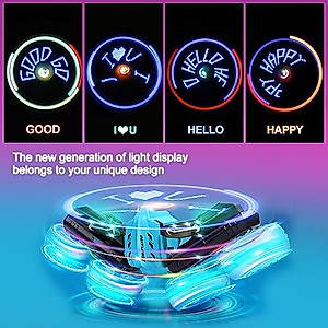 TRIPLEFINE Remote Control Car for Boy 8-12, 2.4GHz LED Fast RC Stunt Car, 4WD Double Side 360° Rotating RC Truck with Rechargeable Battery(Bule)