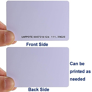 UHPPOTE Contactless 125kHz RFID Proximity Smart Card 0.8mm Thick for Access Control System & Time Attandance (Read only, Pack of 100)