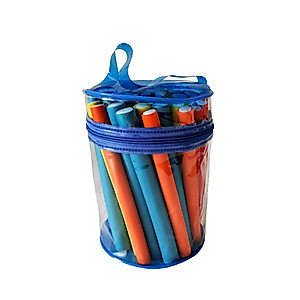 Minerva Curlers for long hair,Flexi Curling Rods Hair Rollers 42-pack 7" Multicolor