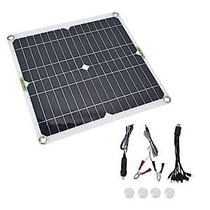 Portable Solar Panel, 11 x 11in Solar Cell Panel 200W 5V Lightweight Thin Design Solar Charger Board for Household Car Ship