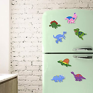 Yanse Dinosaur Magnets for Fridge,12Pcs Animals Refrigerator Magnets Stickers,Funny Fridge Magnet Shape,Cute Small Tiny Magnet for Kitchen Whiteboard Door Decorative