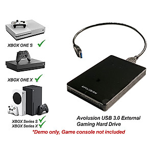 Avolusion HD250U3-Z1-PRO 320GB USB 3.0 Portable External Gaming Hard Drive (for Xbox One X, S & Series X, S - Pre-Formatted) - 2 Year Warranty