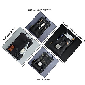 VIPERADE VE1 Pocket Organizer Tool for Men, Storage EDC Gears, Best Gift to Keep Organized, Hold Your Flashlight/ Knife, Tactical Pen, Notebook (Black)