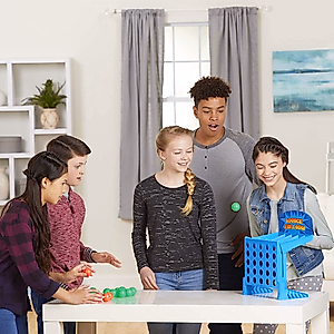 Point Games Bounce 4 in a Row - Travel Friendly Storage Case- Classic Board Games w Twist - Line Up 4 Classic Game - Strategical Thinking and Aim Practice - Portable Toys for Boys and Girls Ages 6+