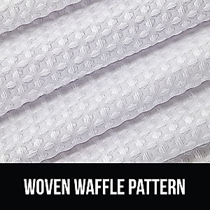 Gorilla Grip Waffle Shower Curtain, Thick Weighted Fabric, Wrinkle and Rust Resistant, Classic Hotel Quality Design, Heavy Duty Long Curtains for Bathroom Showers, Bath Tubs, Machine Wash, 72x72 White