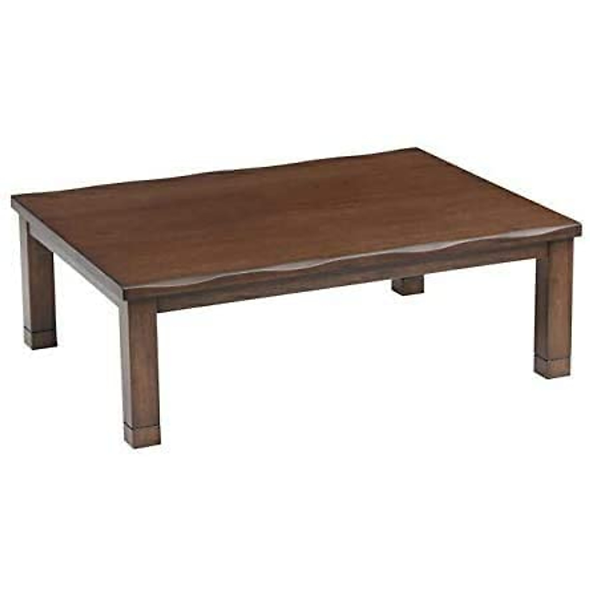BJDesign Kotatsu - Japanese Heated Table - Wooden Chabudai Furniture with 120V Electric Heater - Low-Lying Dining and Work Desk with Temperature Control Knob (59x33in, Brown)