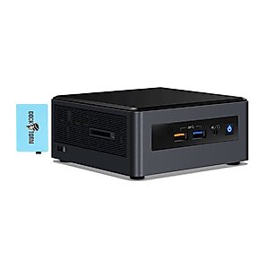 NUC BOX8I3CYSN2 Home & Business Mini Desktop Black (Intel i3-8121U 2-Core, 4GB RAM, 512GB m.2 SATA SSD, AMD Radeon 540, WiFi, Bluetooth, 4xUSB 3.1, 2xHDMI, SD Card, Win 10 Pro) with Hub