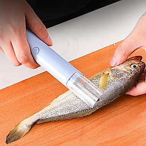 GHRYTY Electric Fish Descaler,Portable Electric Fish Scaler Remover,Powerful Electric Fish Scaler,Fish Scaler Descaler Tool,Waterproof Fishing Scale Fish Skin Cleaner Brush