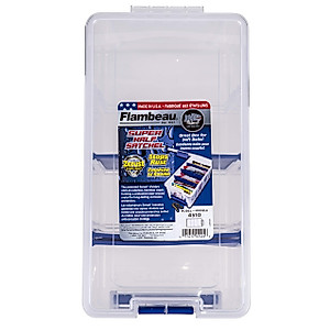 Plano Guide Series 3700 XL Tackle Bag, Beige 1680 Denier Fabric with Waterproof Base & Flambeau Outdoors 4510 Super Half Satchel Soft Bait Organizer