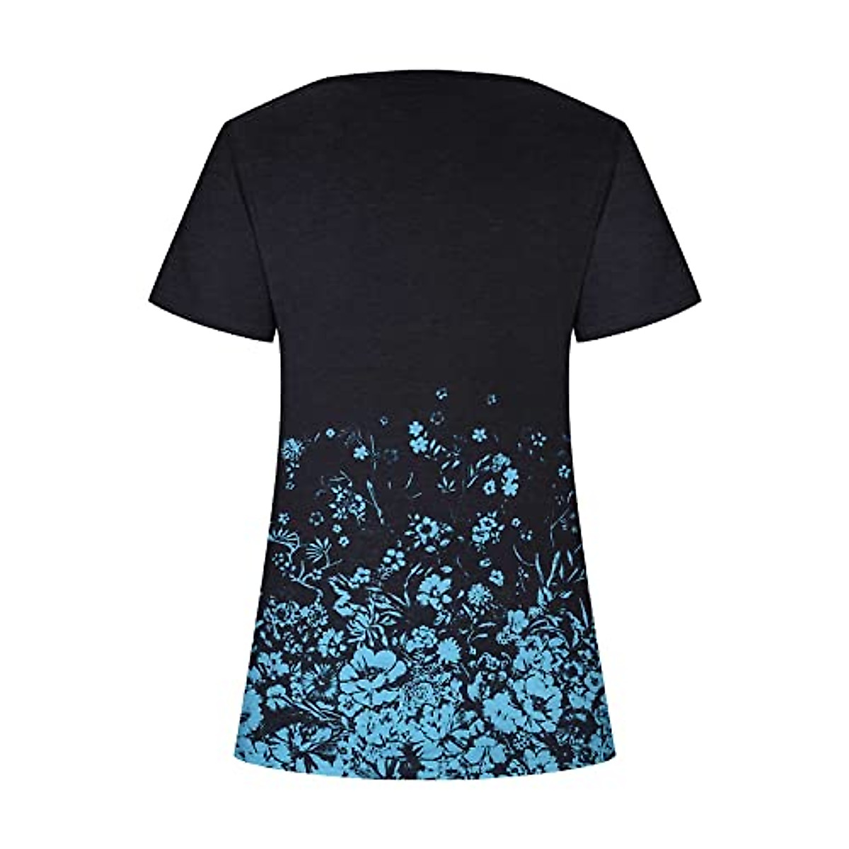 SMIDOW Womens Tunic Tops to Wear with Leggings 2023 Trendy Summer Short Sleeve Square Bohemian Shirts Long t-Shirt with Slit