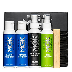 Shoe MGK Complete Kit: Shoe Cleaner, Shoe Care, Water & Stain Protection - Revitalize, Shield, and Freshen Sneakers, Leather, and Dress Shoes with Deodorizer