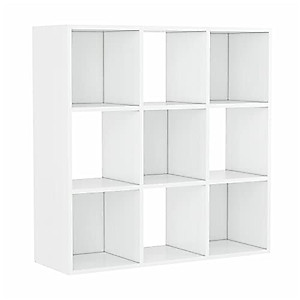 WAHEY Bookcase, 9 Cube Open Storage Organizer Display Bookshelf, HOFB009