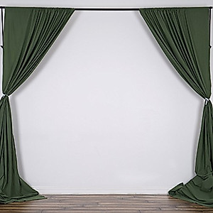 BalsaCircle 10 ft x 10 ft Willow Green Polyester Photography Backdrop Drapes Curtains Panels - Wedding Decorations Home Party Reception Supplies