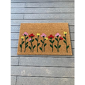 Wildflower Doormat Cute Floral Front Doormat Cute Spring Porch Decor Housewarming Gifts Door Mat Shoe Mat Porch Decor 20X32 Inches