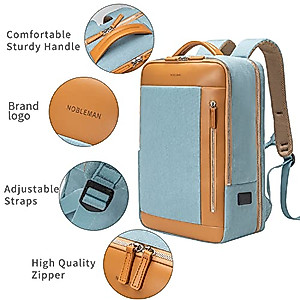 NOBLEMAN Business Smart Backpack Waterproof Laptop Backpack Travel Durable Daypack (Aqua)