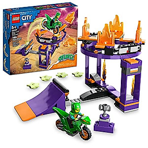 LEGO City Stuntz Dunk Stunt Ramp Challenge, 2in1 Action Set with Self-Driving Dinosaur Motorcycle Toy and Stunt Rider, Fun Activity for Kids, Boys, Girls 5 Years Old and Up, 60359