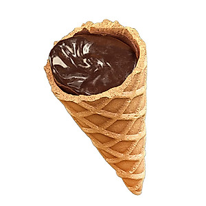 Just The Fun Part, Bite-Size Crispy Mini Waffle Cones with Premium Belgian Chocolate, Great for Snacks, Dessert, Grab & Go - Kosher, Milk Chocolate (Pack of 1)