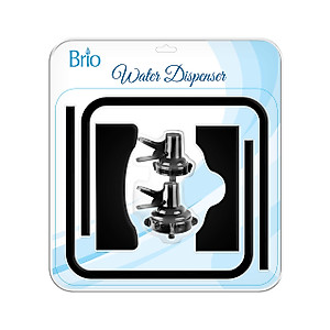 Brio Stainless Steel 3-5 Gallon Water Jug Stand and 2 Dispenser Valves, Rust-Resistant Non Slip Water Stand with BPA Free Fast Flow Water Spout Fits Both 48mm and 55mm Bottles 2 CAPS Included (Black)