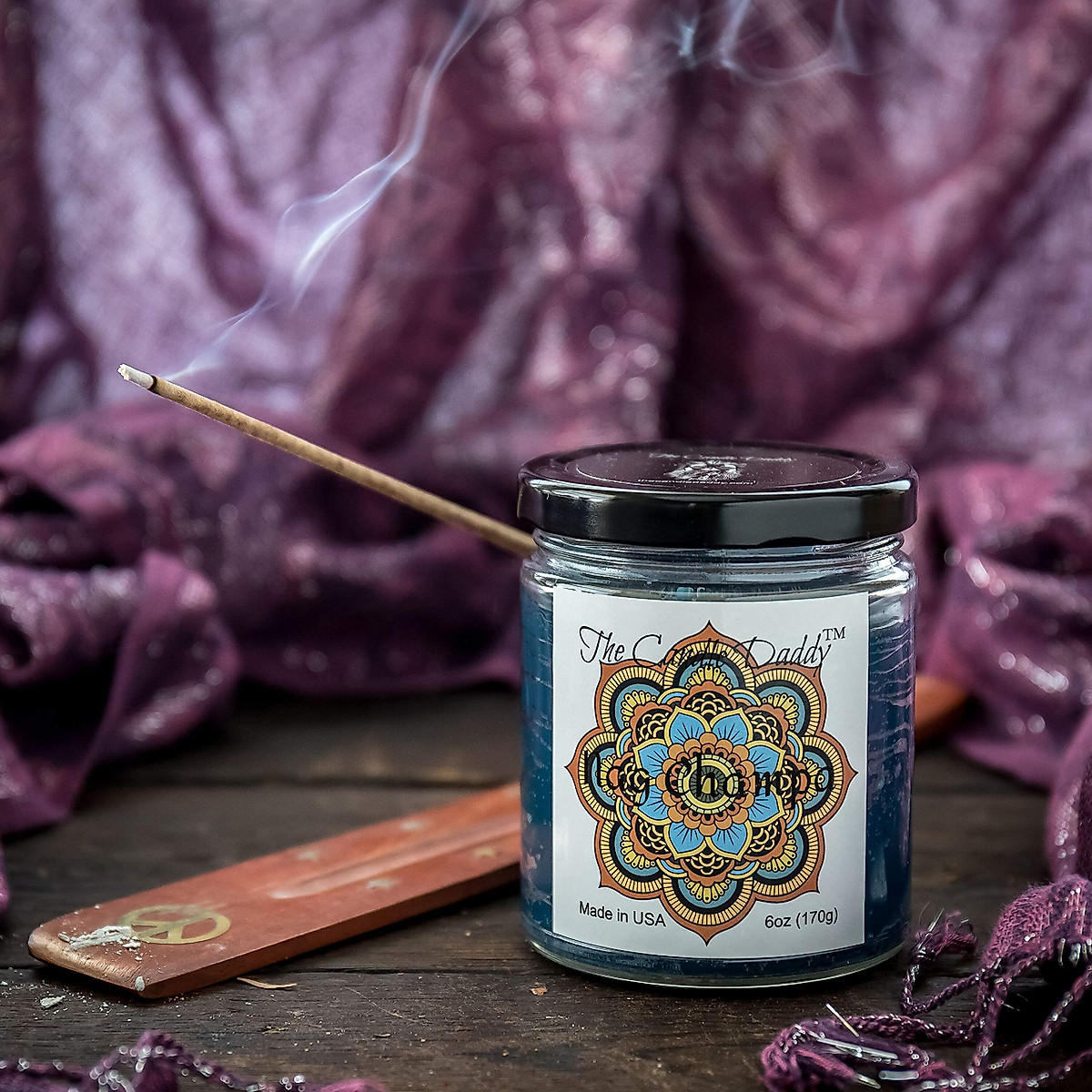 Nag Champa Scented Candle - Inscense- 6 Ounce Jar Candle