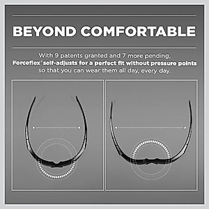 FORCEFLEX FF200 Karv | Black, Smoke Mirror | Flexible, Unbreakable Sports and Running Sunglasses for Men and Women