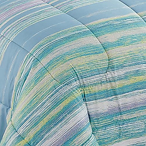 Sweet Home Collection 7 Piece Comforter Set Bag Solid Color All Season Soft Down Alternative Blanket & Luxurious Microfiber Bed Sheets, Sorento, King