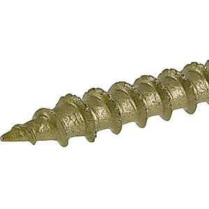Power Pro 48604 Wood Screws, #10 x 4", Premium Outdoor Deck Screws, Rust Resistant, Epoxy Coated Bronze, 1lb Box, 52 pcs