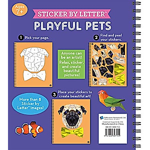 Brain Games - Sticker by Letter: Playful Pets (Sticker Puzzles - Kids Activity Book)