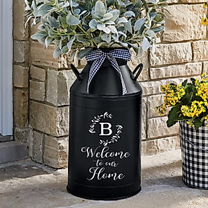 Welcome to our Home decal | Monogram decal | Monogram for milk can | Personalized monogram | Front porch decor (Milk Can NOT included)