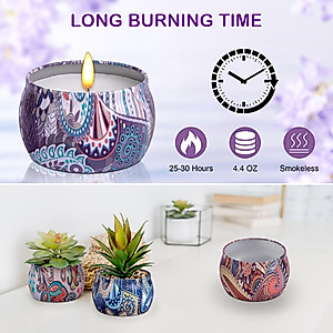 OFUN 4 Pack Scented Candles, Aromatherapy Candle Gift Set, 4.4 oz/120H Long Burning, Soy Wax Aromathrapy Candles for Stress Relief, Ideal for Birthday, Christmas, Thanksgiving, Mother's Day