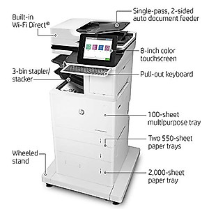 HP Laserjet Enterprise Flow MFP M633z Duplex Printer with One-Year, Next-Business Day, Onsite Warranty (J8J78A)