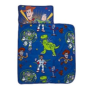 Everything Kids Disney Disney Toy Story Blue and Green Toddler Nap Mat, Blue, Green, Yellow
