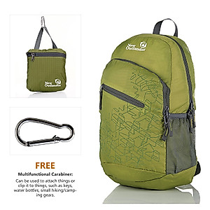Outlander Packable Handy Lightweight Travel Hiking Backpack Daypack, Green