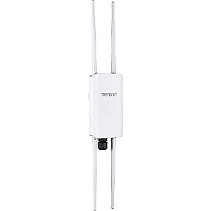 TRENDnet 5 DBI Wireless AC1300 Outdoor PoE+ Omni-Directional Access Point, TEW-841APBO, 4 X 5 DBI Omni Directional Antennas, Point-to-Point & Point-to-Multi-Point WiFi Bridging, IEEE 802.3AT PoE+